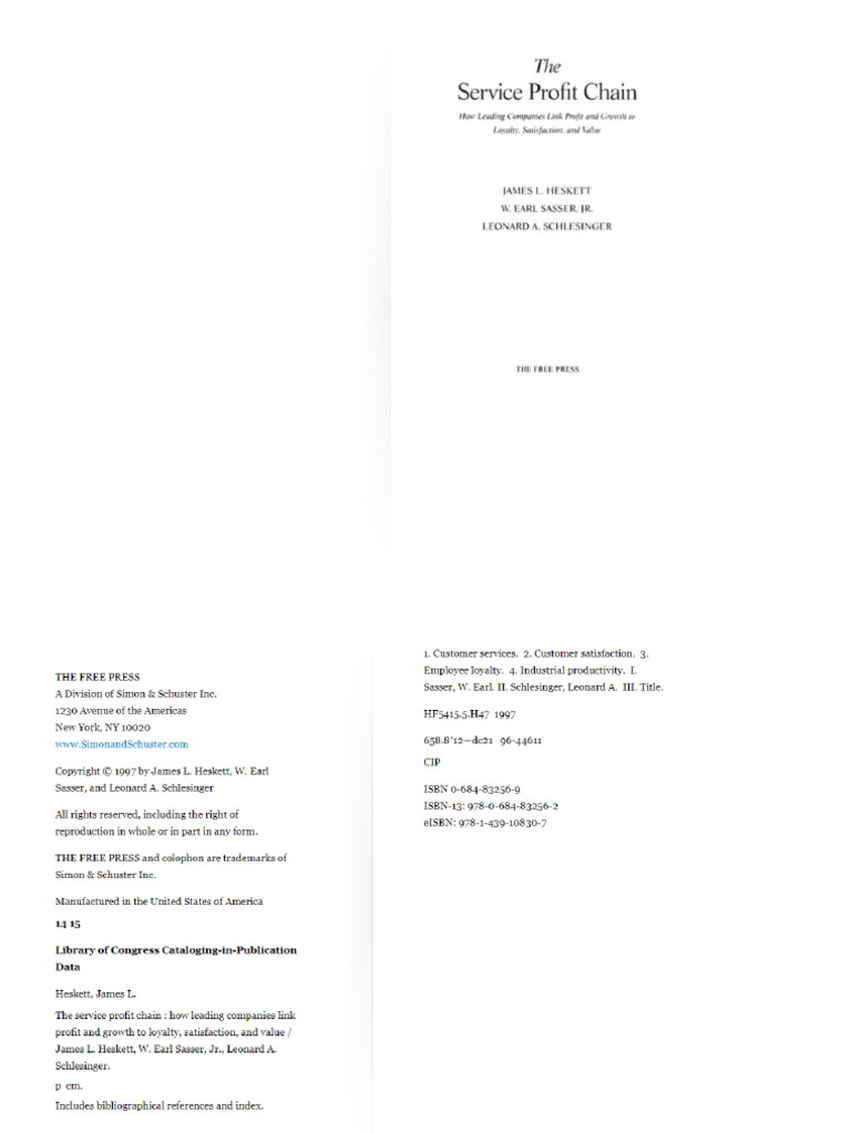 Libro Service Profit Chain | PDF