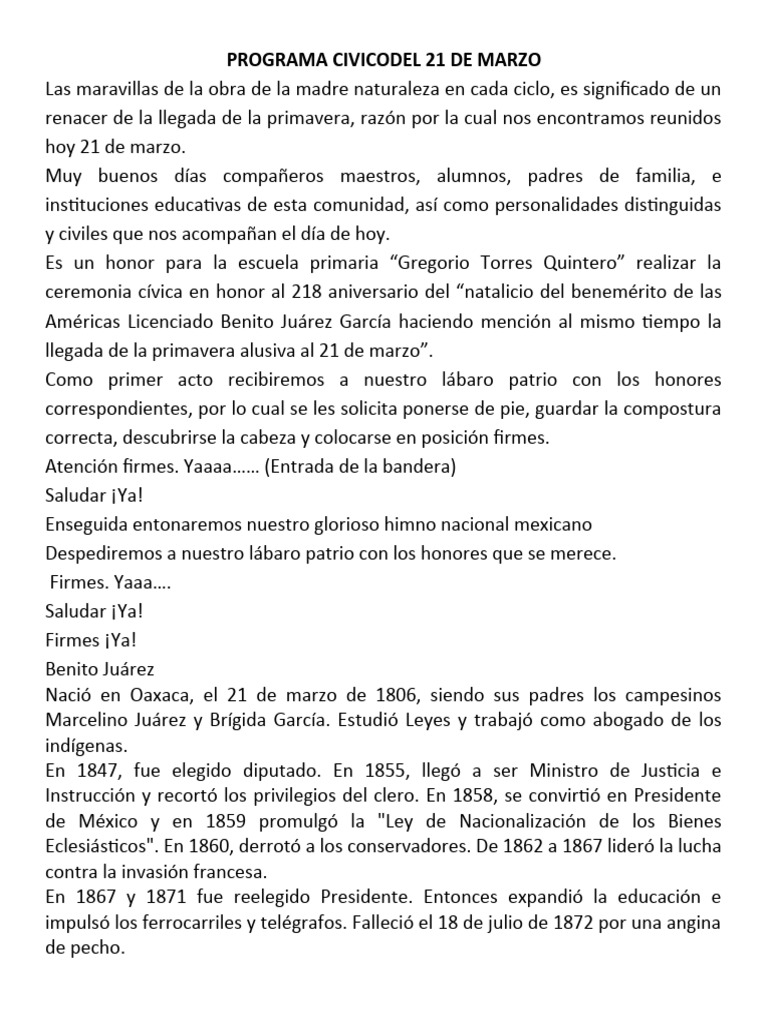 Programa de La Primavera | PDF | Viajes y turismo