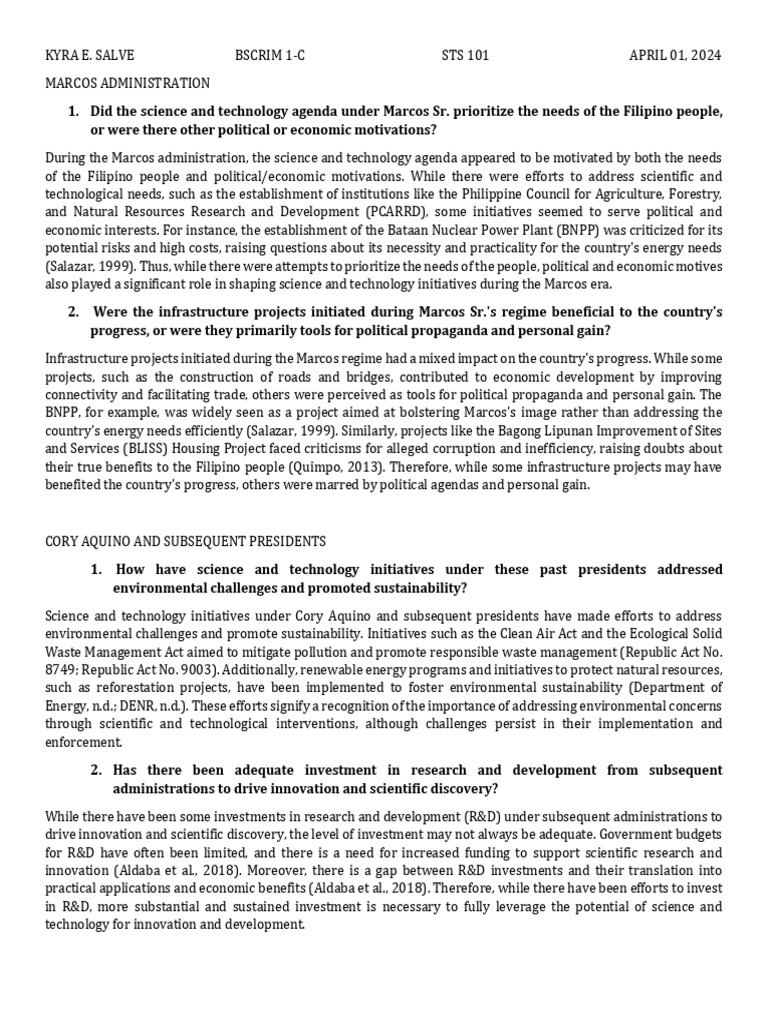 Sts Ass. 040124 | PDF | Sustainability | Science