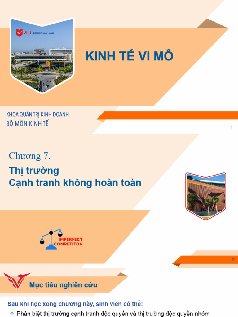 MICRO - CH7 - C NH TRANH KHÔNG HOÀN TOÀN - SV Edit 12-7-2022 | PDF