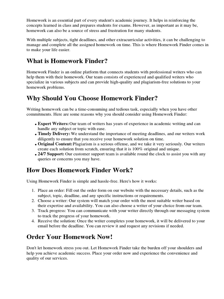 Homework Finder | Download Free PDF | Homework | Books