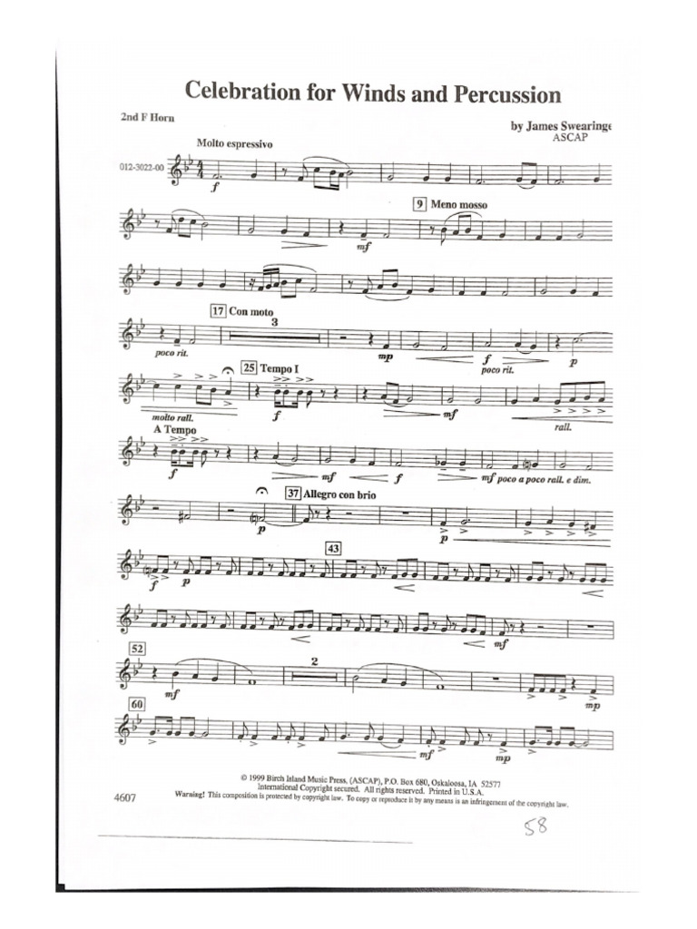 Celebration For Winds and Percussion | PDF