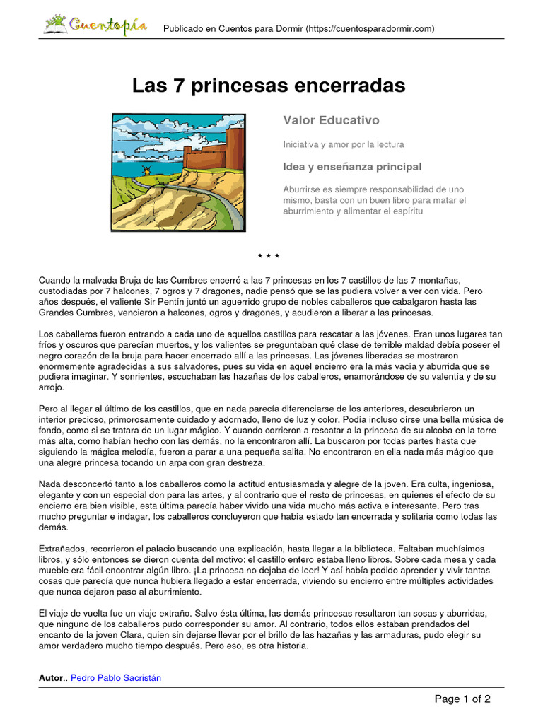 Cuentos Para Dormir Las 7 Princesas Encerradas 240403 144847 Pdf