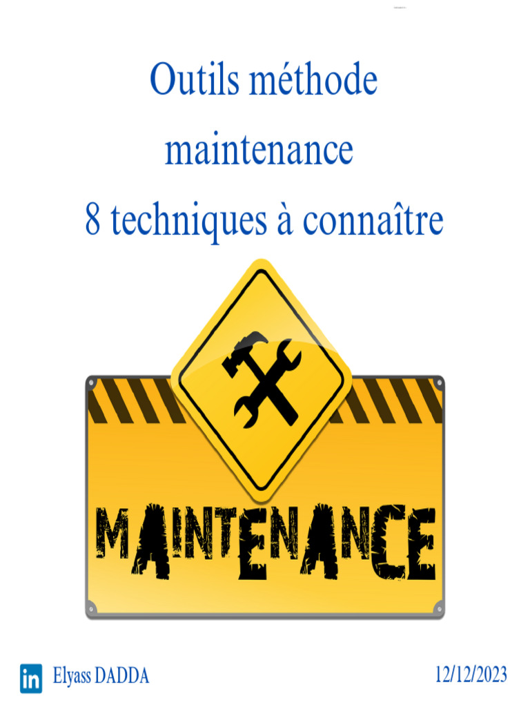Outils et méthodes de maintenance industrielle | PDF | Affaires ...
