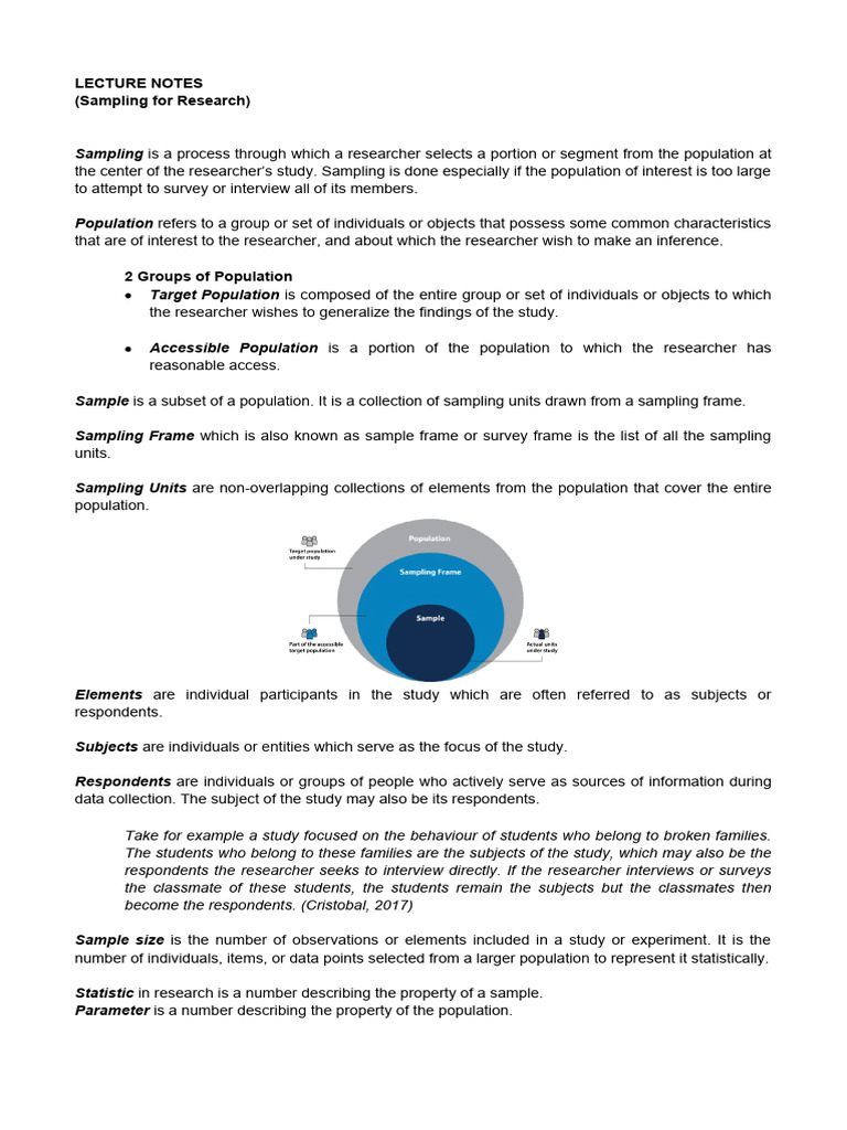 Research Sampling Essentials | PDF | Sampling (Statistics) | Methodology