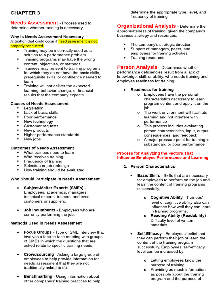 CHAPTER_3 | PDF | Needs Assessment | Educational Assessment
