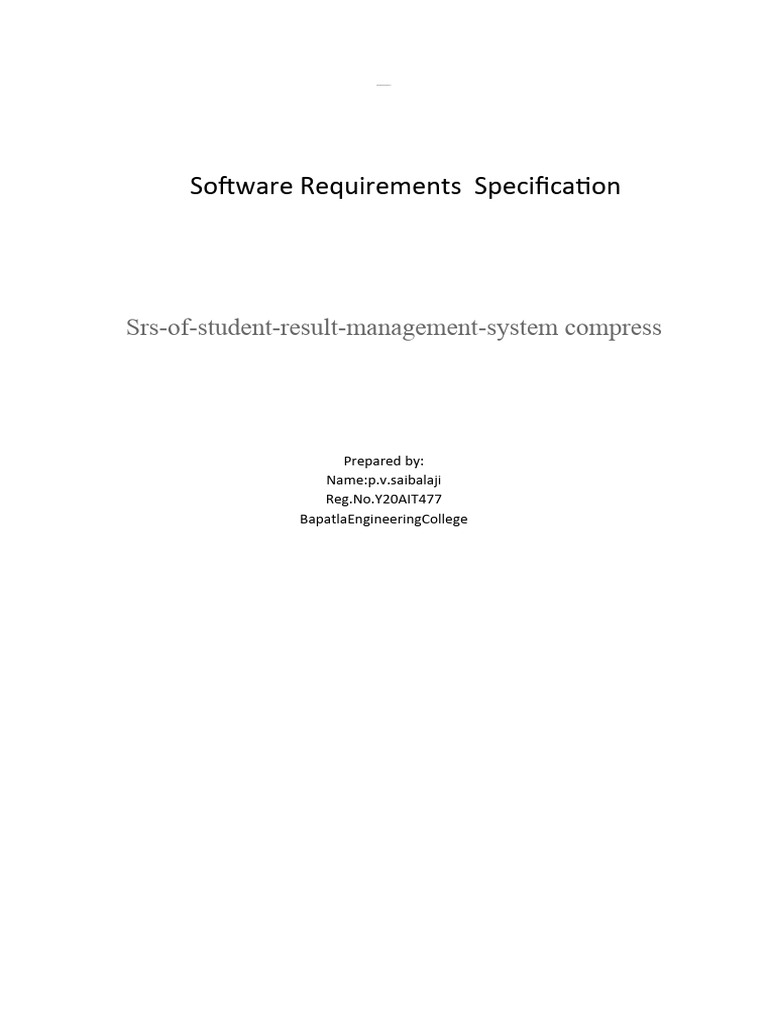Student Result System SRS | PDF | Databases | User (Computing)