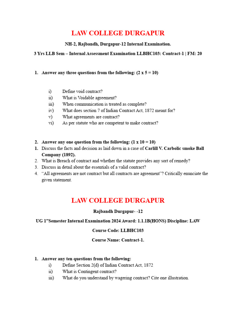 LCD Contact 1 Internal | PDF | Civil Law (Legal System) | Jurisprudence