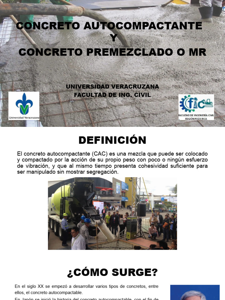 Equipo 4. Concreto Premezclado o MR y Concreto Autocompactante | PDF | Arte