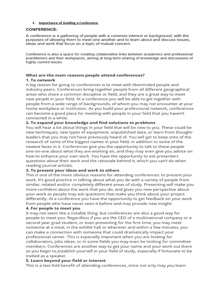 Lesson 3 Planning and Organing Conference | PDF | Knowledge | Cognition