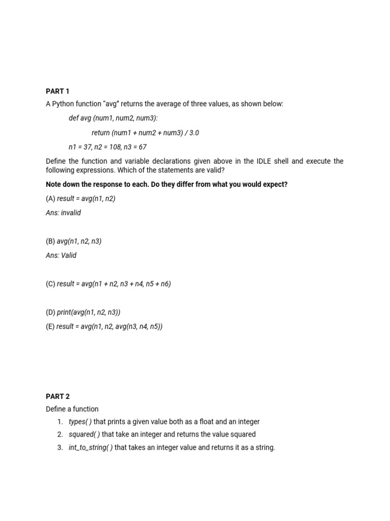 Workshop6Function1 95176 | PDF | Parameter (Computer Programming) | Multiplication