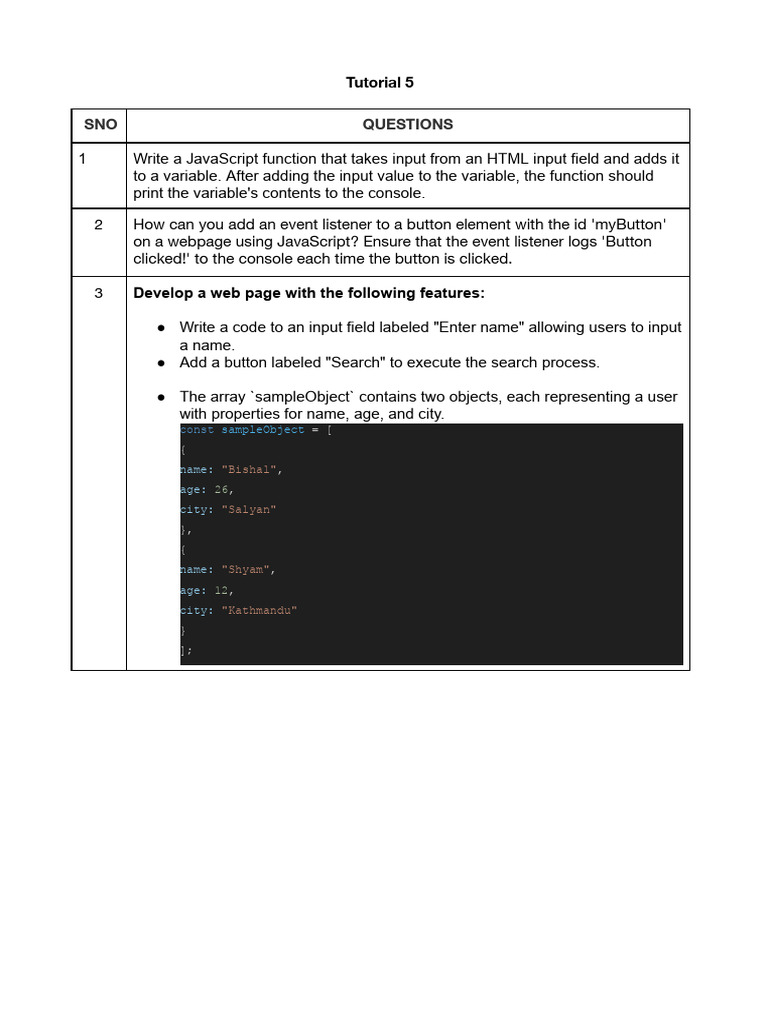 JavaScript Webpage & Event Handling Tutorial | PDF | Java Script ...