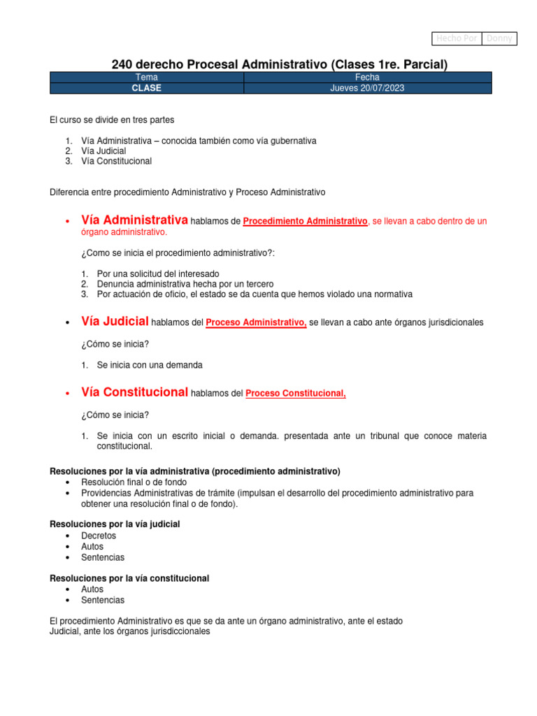 Segundo Documento Unificado Procesal Administrativo | PDF | Ley administrativa | Ley procesal