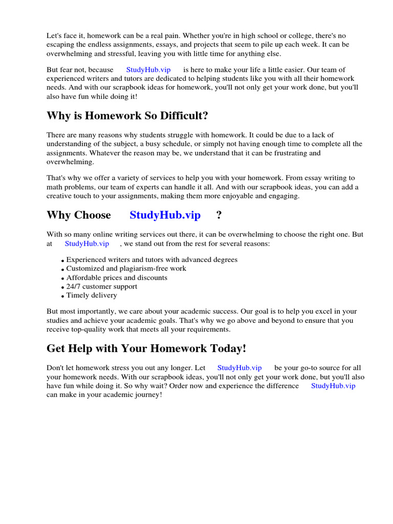 Scrapbook Ideas For Homework | PDF | Scrapbooking | Bookbinding