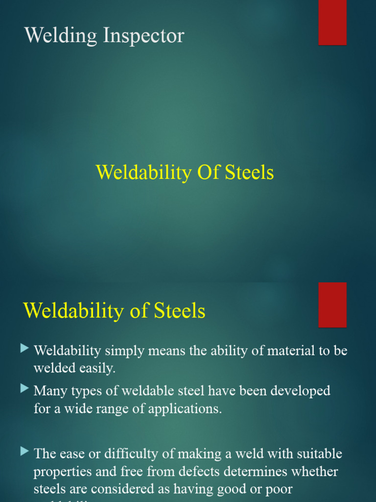 17 Weldability of Steels | PDF | Welding | Construction