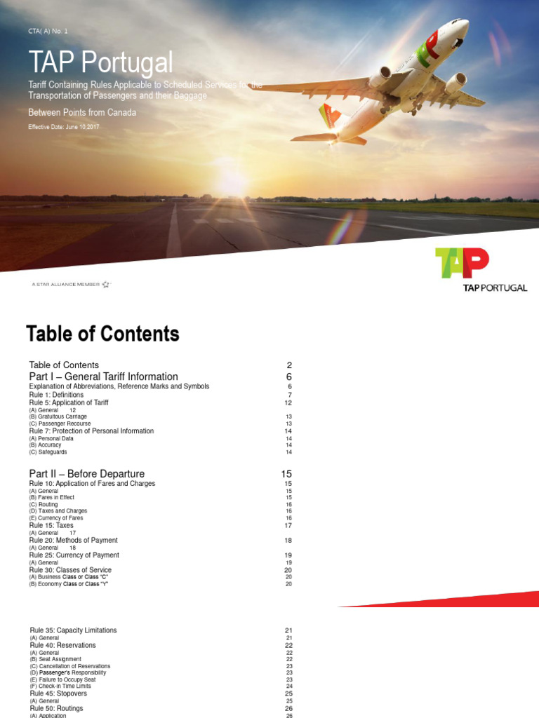TAP Tariff CTA ATPCO2 | PDF | Business Class | Airlines