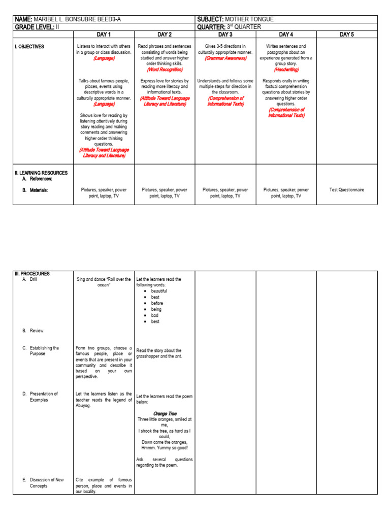 DLL-MTB 6 | PDF | Reading Comprehension | Literacy