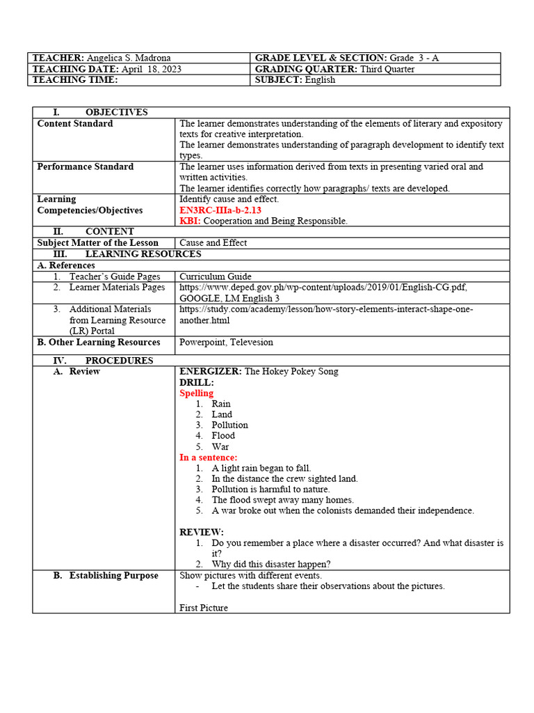 English LP Revised | PDF | Tsunami | Learning