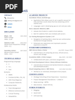 Harvard Resume Template I (With Bullet Points) | PDF