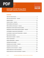 IGCSE Biology 0610 Znotes Guide | PDF