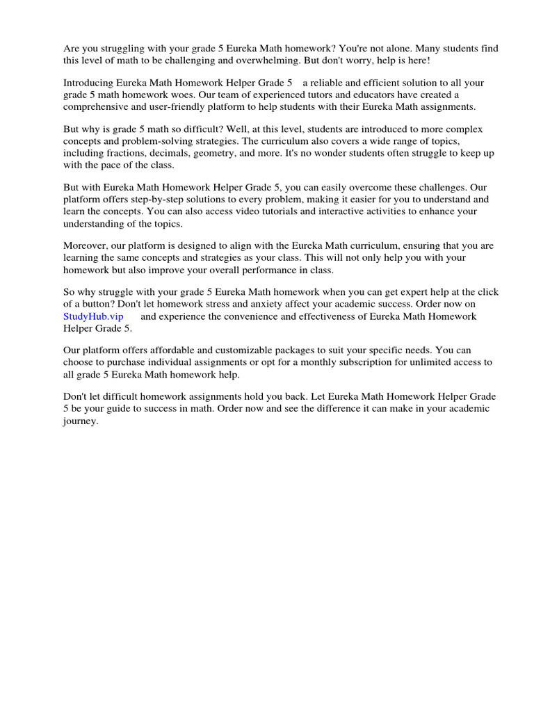 Eureka Math Homework Helper Grade 5 | PDF | Mathematics | Numbers