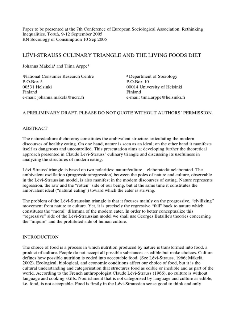 Culinary Triangle and The Living Foods Diet | Download Free PDF | Raw ...