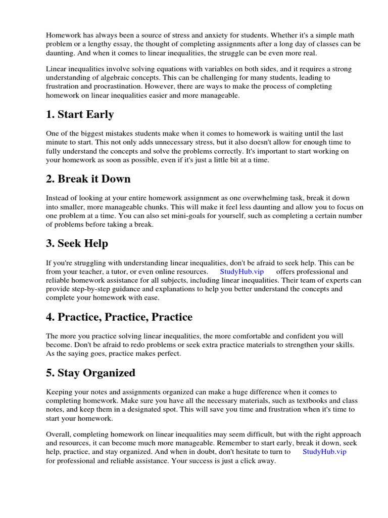 Homework 8 Linear Inequalities | PDF | Equations | Algebra