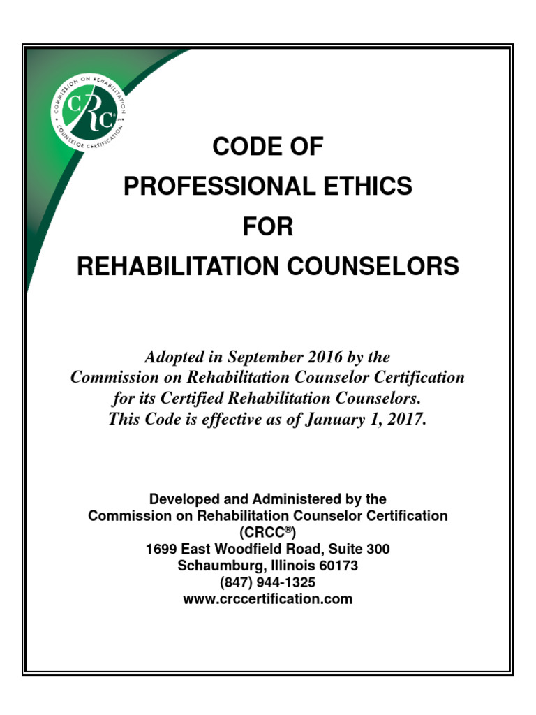 Wca VR Code Ethics 473348 7 | PDF | Counseling Psychology | Confidentiality