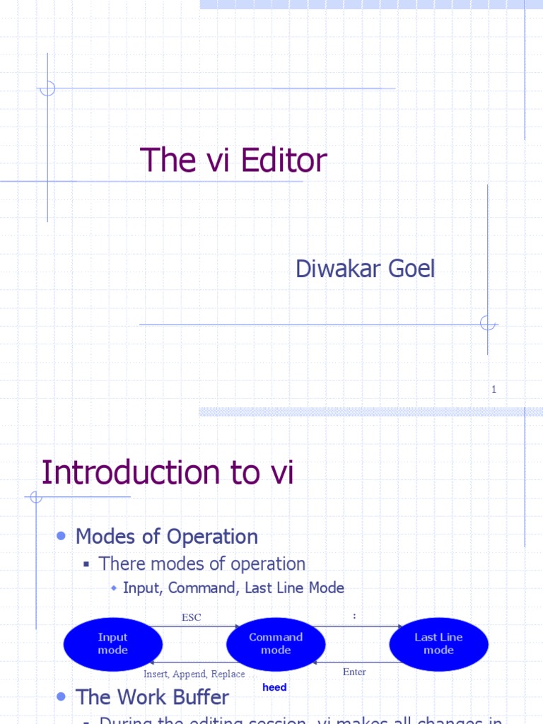 The VI Editor: Diwakar Goel | PDF | String (Computer Science) | Filename