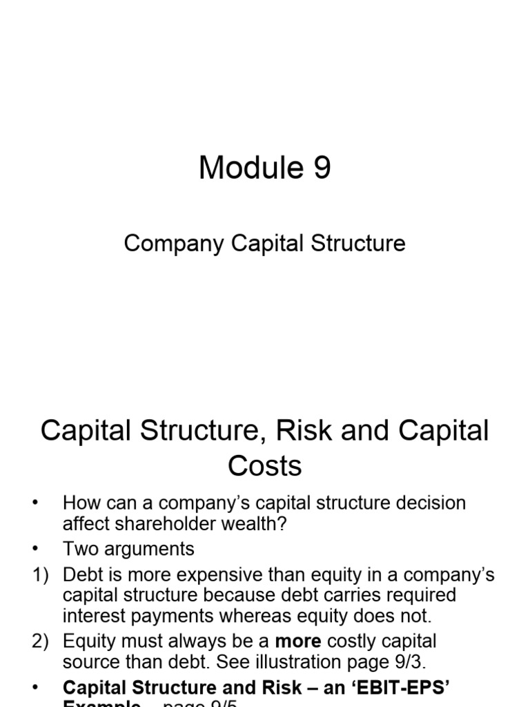 Company Capital Structure | PDF | Capital Structure | Debt Company Capital Structure | PDF | Capital Structure | Debt