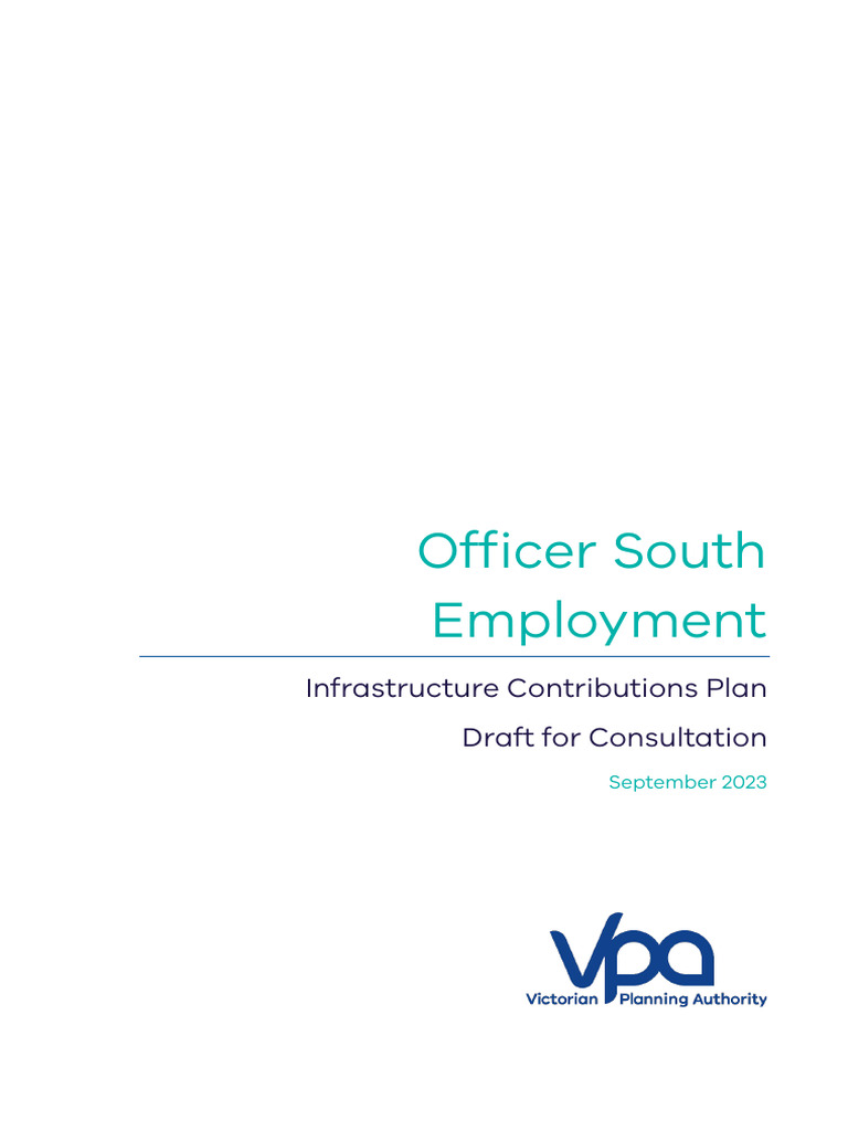 Officer South Employment PSP Infrastructure Contributions Plan Draft ...
