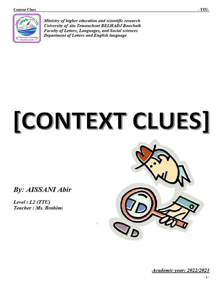 Context Clues | PDF | Word | Adjective