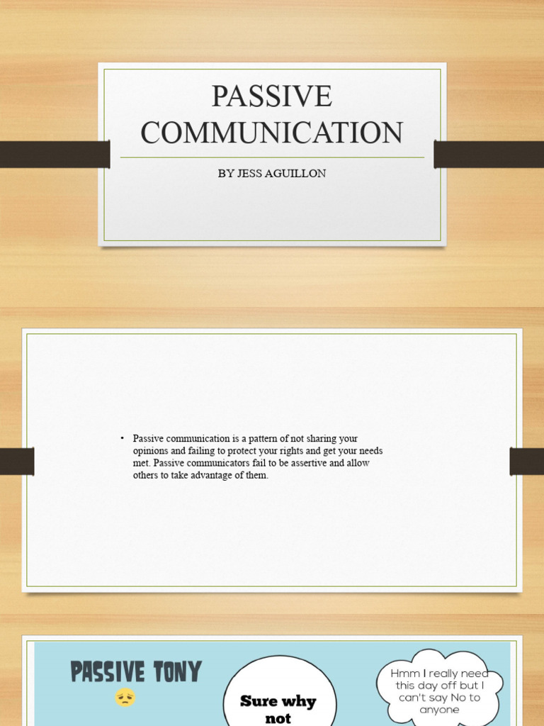 Passive Communication | PDF