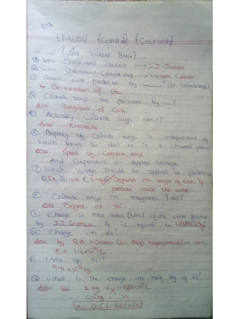 Chap 2 - Chem Class 11 | PDF