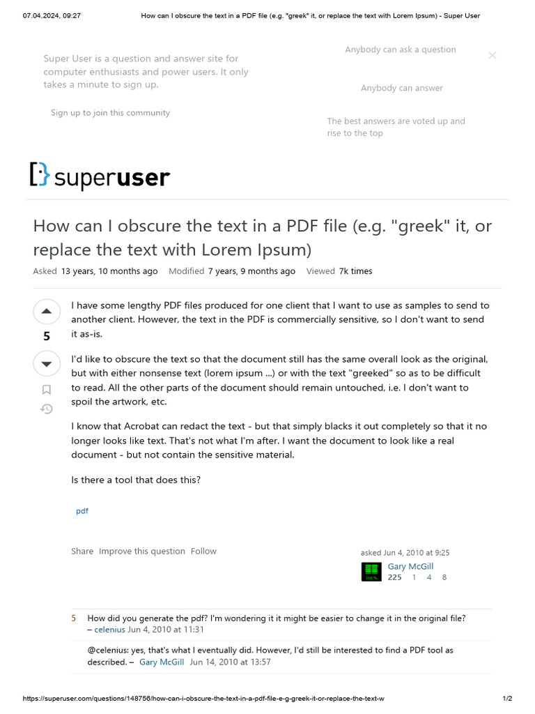 How Can I Obscure The Text in A PDF File (E.g. - Greek - It, or Replace The Text With Lorem ...
