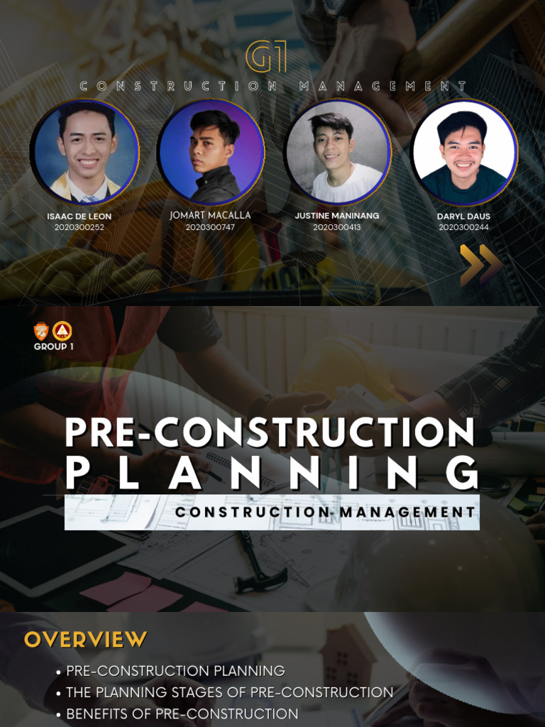 G1 - PRE-CONSTRUCTION | PDF | Business