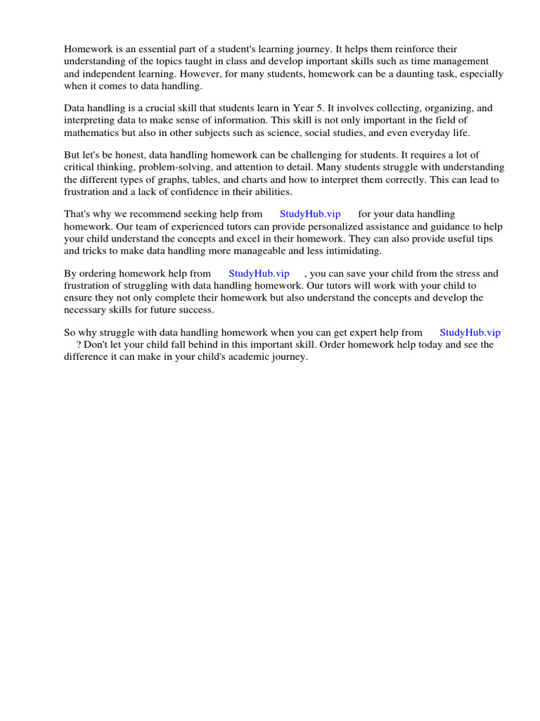 Data Handling Homework Year 5 | PDF | Data | Worksheet