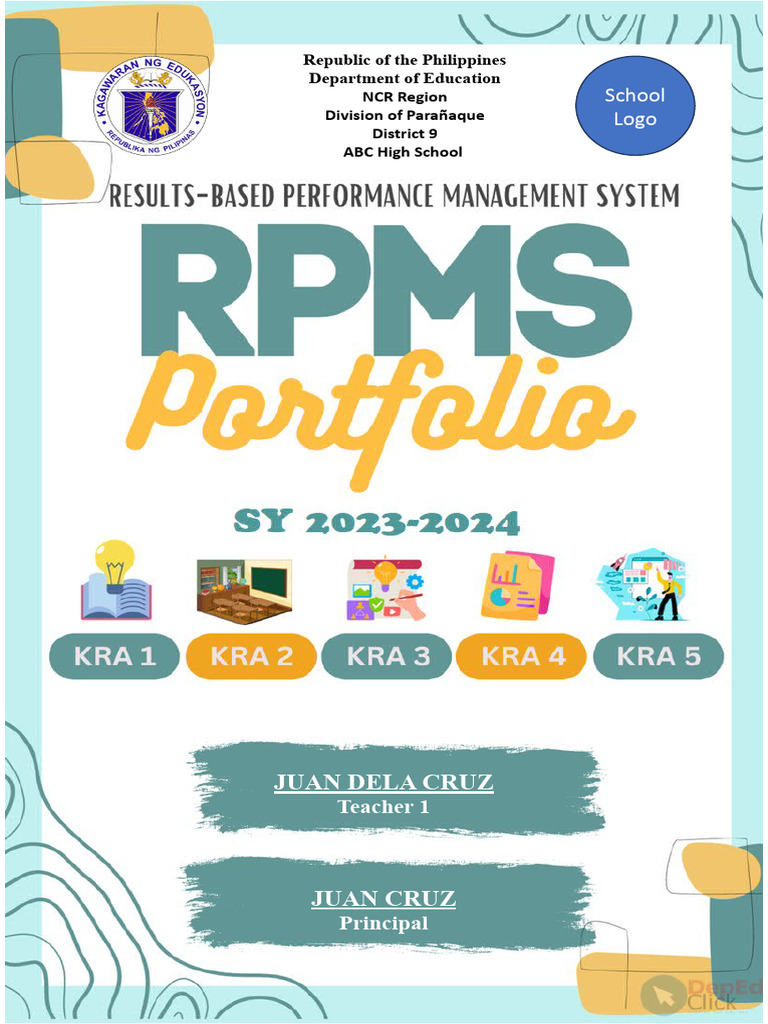 e Rpms Portfolio 2023 2024 Template | PDF | Learning | Curriculum