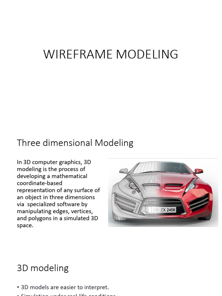 Wireframe modeling | PDF | 3 D Computer Graphics | Geometry