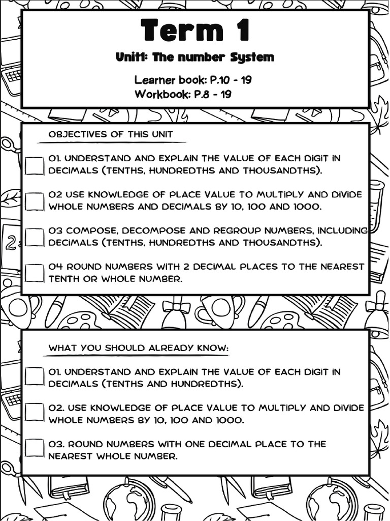 Math Unit Cover | PDF | Numbers | Integer