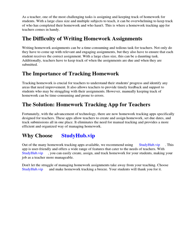 Homework Tracking App For Teachers | PDF | Safari (Web Browser ...