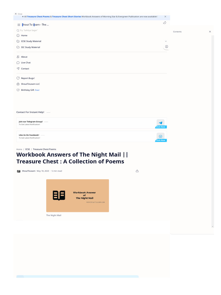 Night Mail Workbook Answers Class 9 | PDF | Social Science