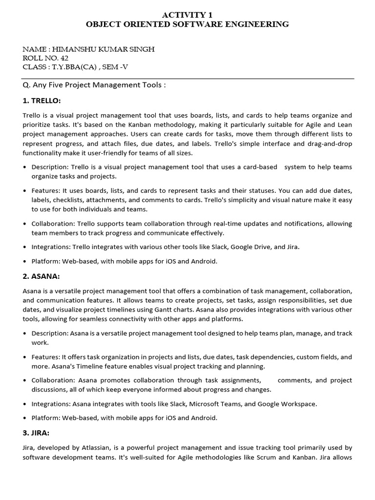 Activity 1 Sem 5 | PDF | Project Management | Computer Science