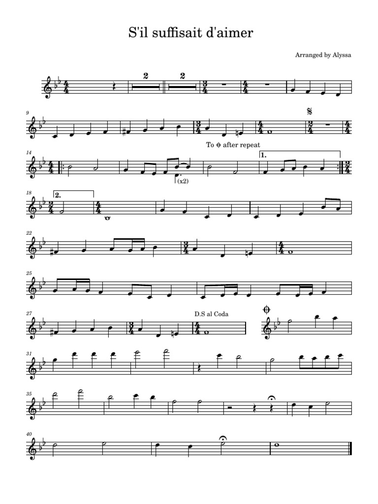 S'il Suffisait D'aimer | PDF