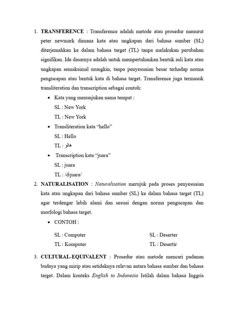 Translation Procedure | PDF