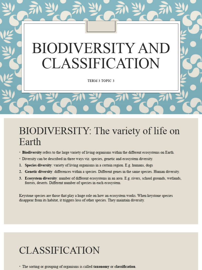 Biodiversity and Classification | PDF