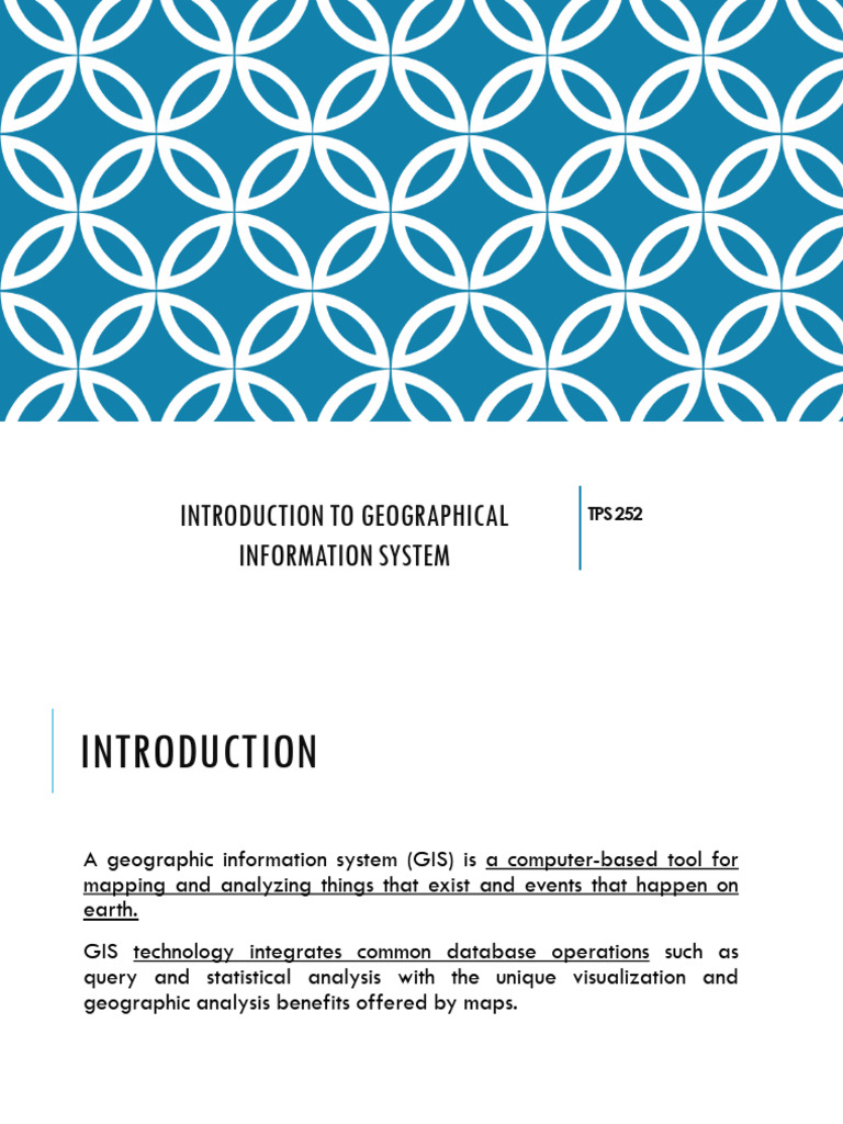 Week 1 - LECTURE - 1 - INTRO GIS - 21032024 | PDF | Geographic Information System | Arc Gis