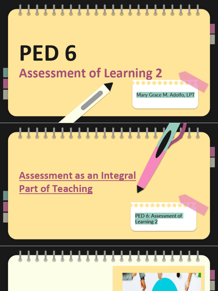 PED-6-LESSON 1 | PDF | Educational Assessment | Cognitive Science