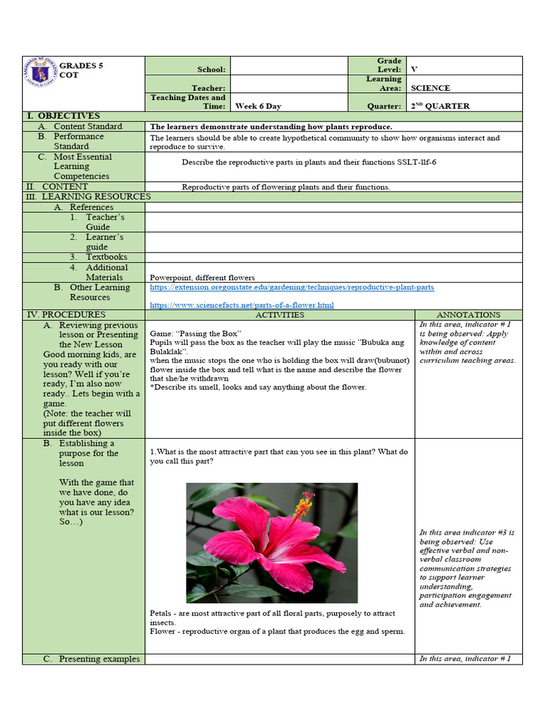 Reproductive Parts of Plants and Their Functions | PDF | Flowers | Petal