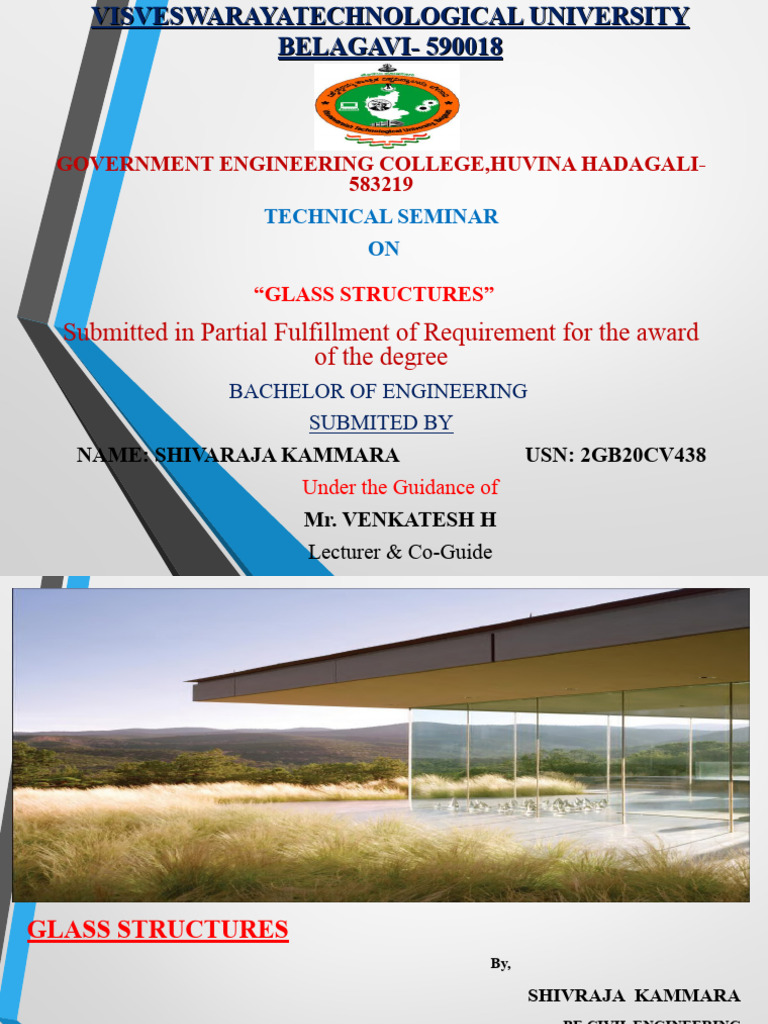 Technical Seminar on Glass Structures | PDF | Glasses | Buckling